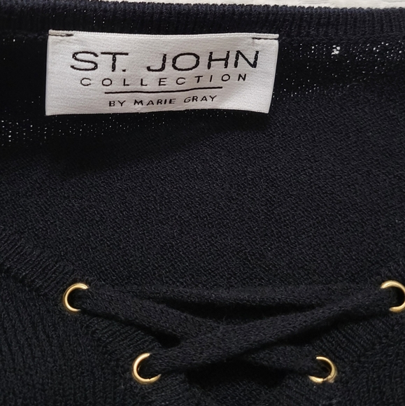 St. John Collection | Sweaters | St John Collection Lace Up Knit ...